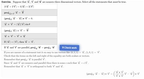 suppose that u⇀ v⇀ ﻿and w⇀ ﻿are nonzero three