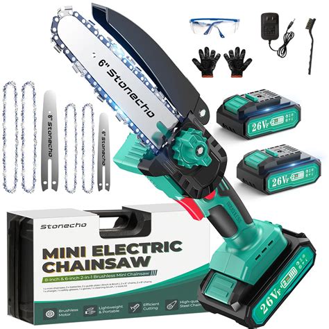 Mini Chainsaw 8 Inch And 6 Inch Upgraded Brushless Cordless