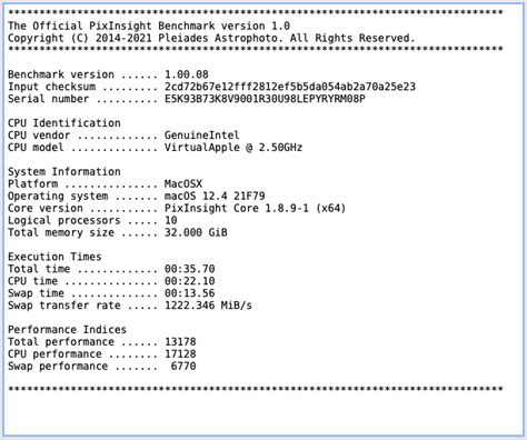 Pi Benchmark Mac Studio M1 Misc Photo Gallery Cloudy Nights