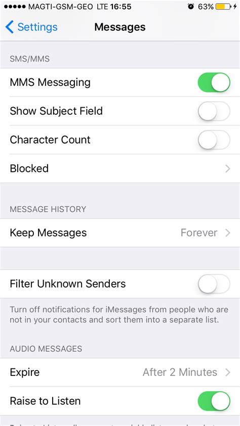 mms option in setting missing apple community
