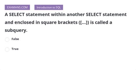 A Select Statement Within Another Select Statement And Enclosed In