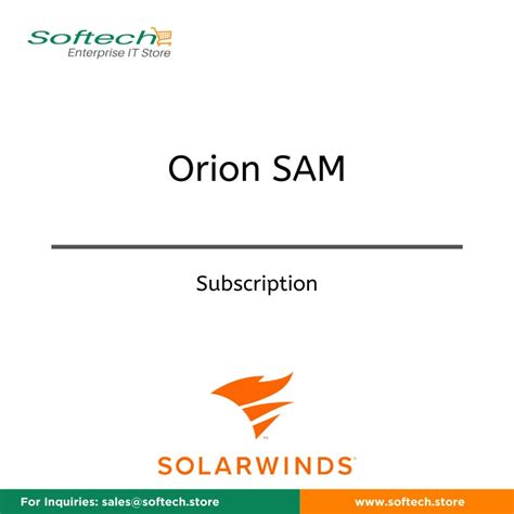 Solarwinds Server And Application Monitor Annual Subscription Softech