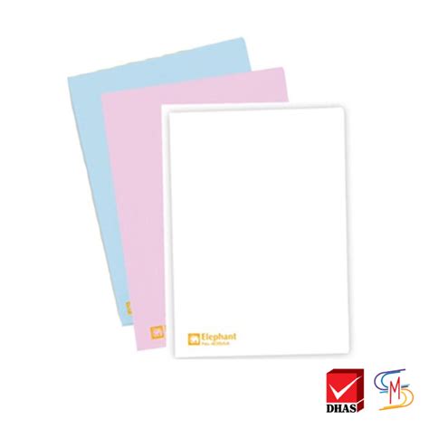 Elephant ตราช้าง แฟ้มใส แฟ้มซองพลาสติก 405 A4 แพ็ค 3 ซอง คละสี Th