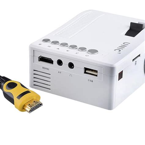 UC P Portable Mini LED Projector W USB HDMI AV TF Slot