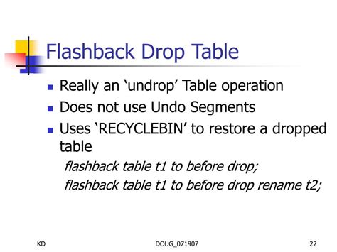 Ppt Oracle10g Behind The Scenes Of Flashback Technologies Powerpoint Presentation Id4841172