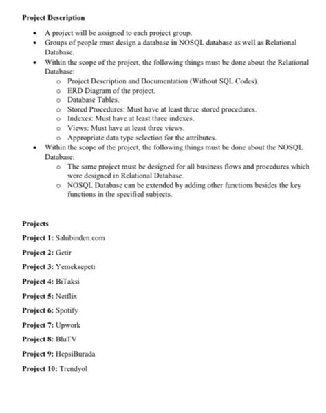 Solved Project Description A Project Will Be Assigned To