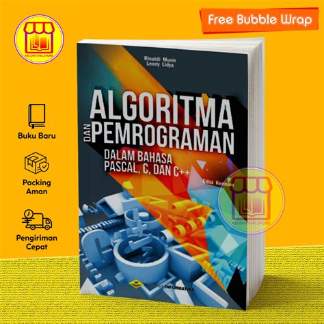 Jual Algoritma Dan Pemrograman Dalam Bahasa Pascal C Dan C Edisi