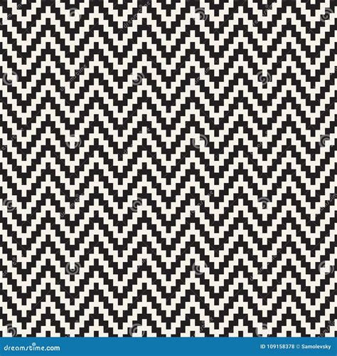 Seamless Zig Zag Geometric Pattern Classic Chevron Lines Tiling Stock