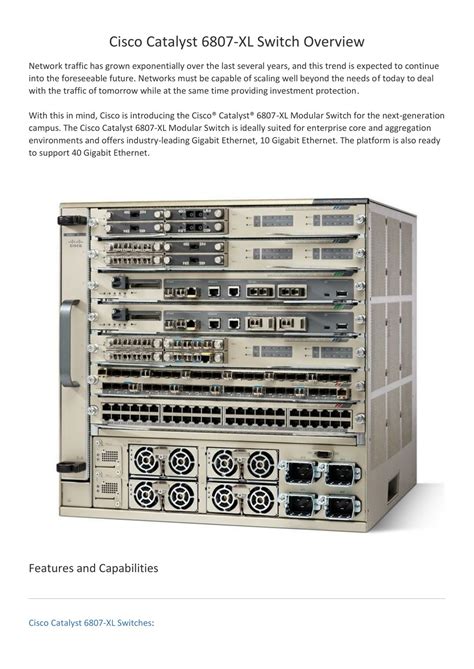 PPT Cisco Catalyst 6807 XL Switch Datasheet PowerPoint Presentation Free Download ID 7719278
