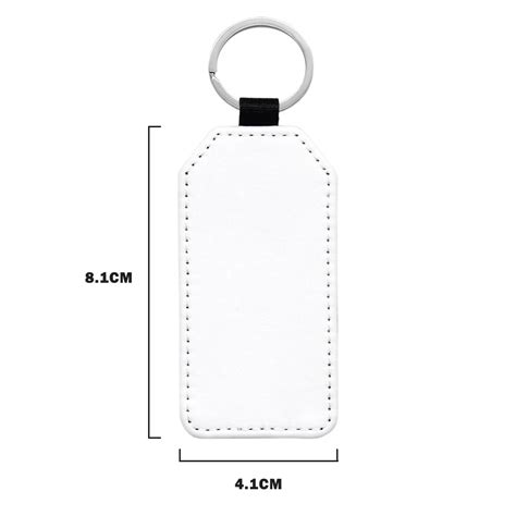 Sublimation Customized Leather Glitter Rectangle Keychain Buy