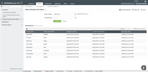 Active Directory Weak Password Auditing Manageengine Adselfservice Plus