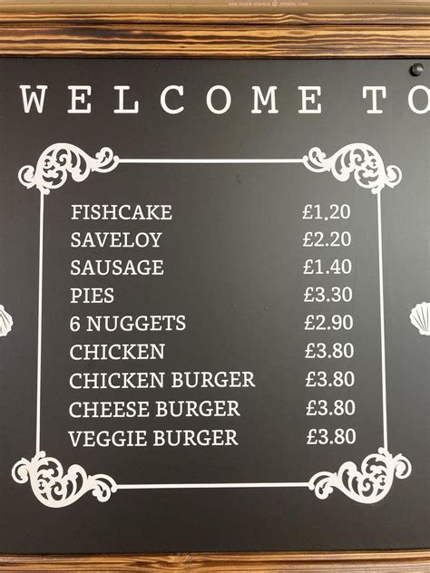 Menu At Seashell Fast Food Halesworth