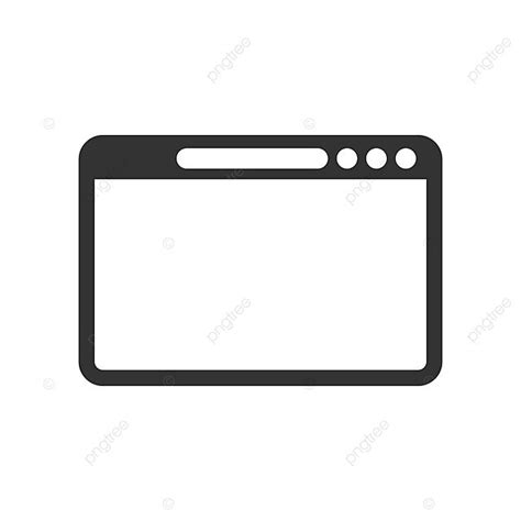 Browser Window Vector Icon On White Background Search Online Internet