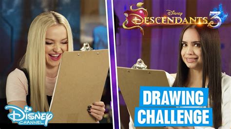 Descendants 3 Speed Drawing Challenge With Dove Cameron And Sofia