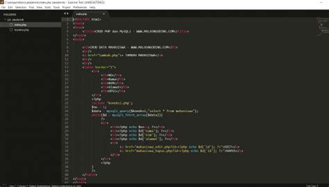 Membuat Crud Dengan Php Dan Mysqli Menampilkan Data Malas Ngoding