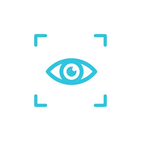 Premium Vector Eye Biometric Recognition Icon Isolated On White