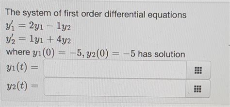 solved the system of first order differential equations y1