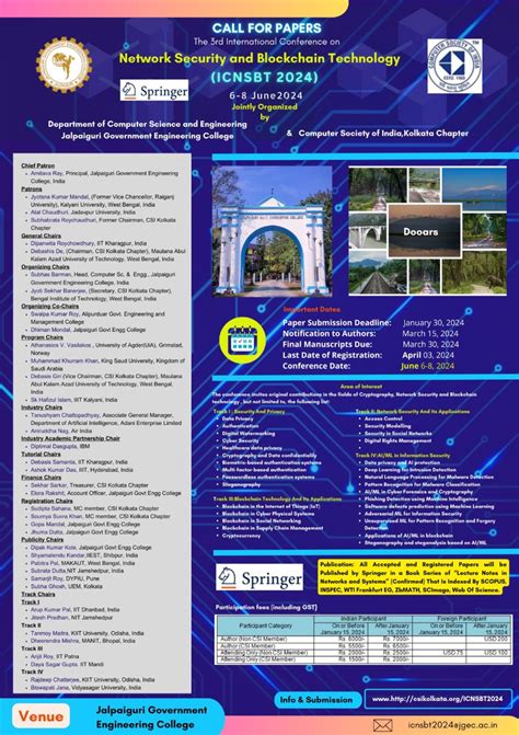 Arijit Roy On Linkedin Consider Submitting Your Research Work The 3rd International Conference