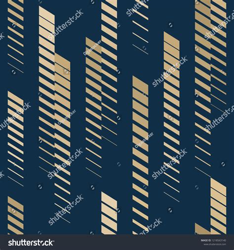 Vector Abstract Geometric Seamless Pattern Golden Stock Vector Royalty Free 1218563140