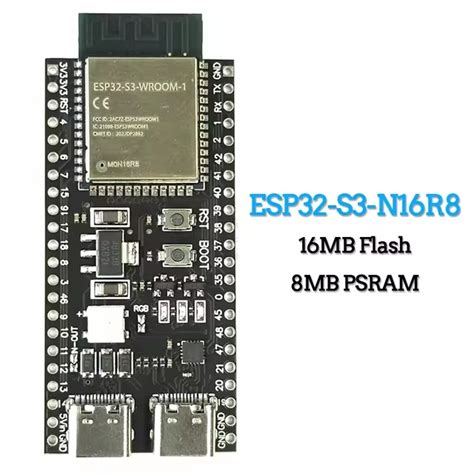 Comprar Esp32 S3 N16r8 Com 16mb Flash 8mb Psram Dual Usb Wifi Ble 5 Loja Toni Eletrônica