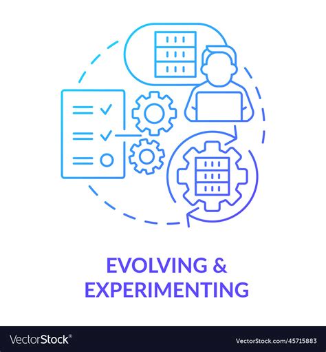 Evolving And Experimenting Blue Gradient Concept Vector Image