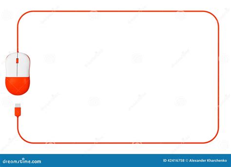 Computer Mouse As Frame With Blank Space For Your Text Stock Illustration Image