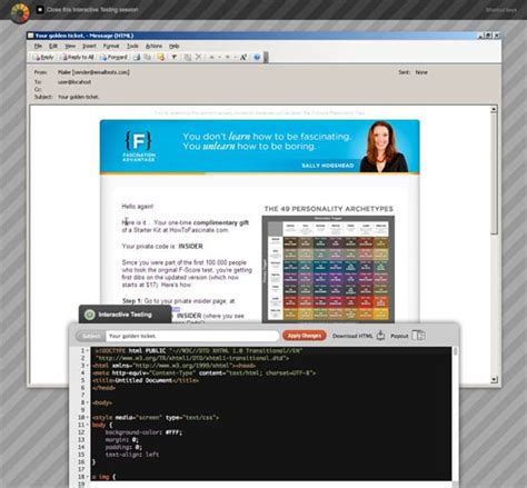 Testing EMarketing HTML Emails