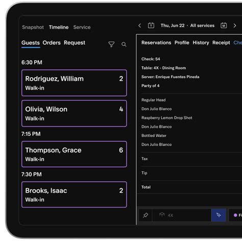 Restaurant Reservation System Tock