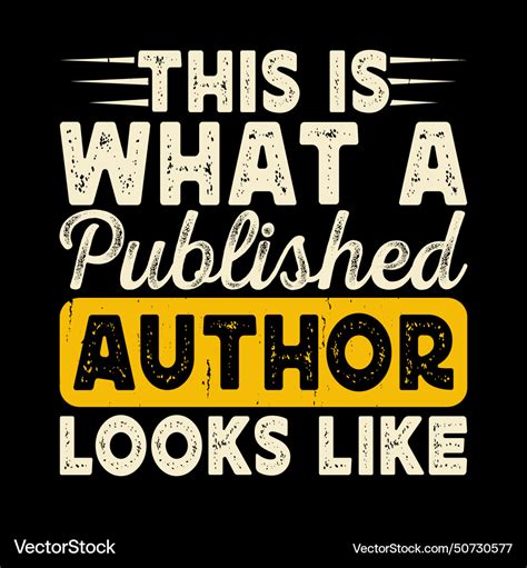 Published Book Author T Shirt Design Royalty Free Vector