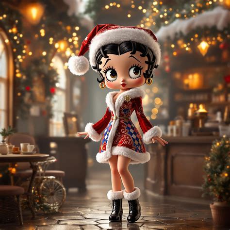 3d Betty Boop In Vibrant Holiday Attire Surrounde Ai Art