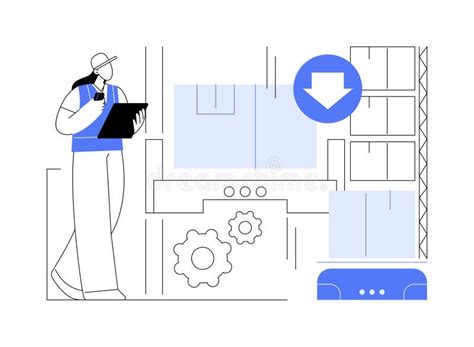automated storage and retrieval system isolated cartoon vector