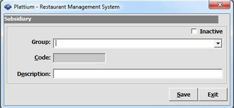 Subsidiary Definition Plattium Restaurant Software