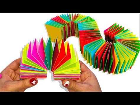 Игрушка АНТИСТРЕСС из БУМАГИ Радужная пружинка - YouTube | Cards, Clutch