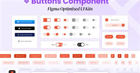 Buttons Component Figma Optimized Ui Kits Websites Ux And Ui Kits