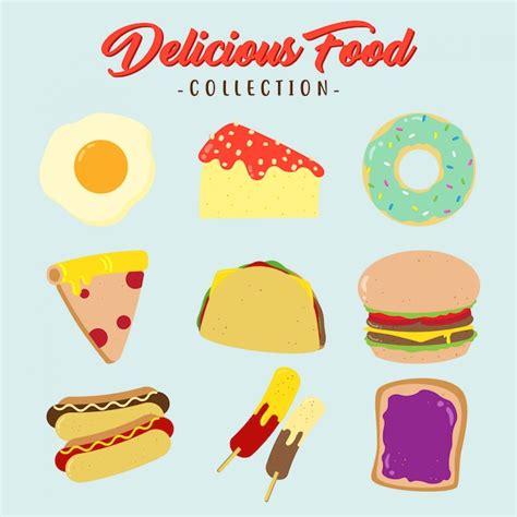 Premium Vector Tasty And Delicious Various Food Illustration
