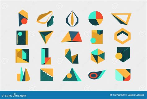 Brutal Shapes Minimal Style Design Geometric Big Set Postmodern Distortion Geometric Forms