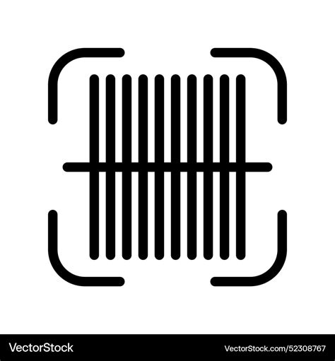 Bar Code Scanner Icon Linear Logo Mark In Black Vector Image