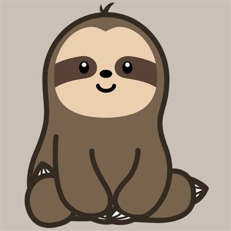 Easy Draw Cartoon Sloth At Minnie Clark Blog