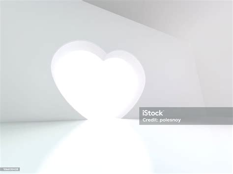 추상적인 현대 건축 배경 빈 오픈 공간 인테리어 3d 네온에 대한 스톡 사진 및 기타 이미지 네온 전등 하트 모양 Istock