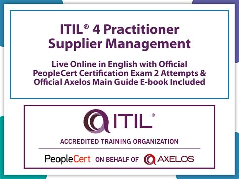 Itil® 4 Practitioner Supplier Management