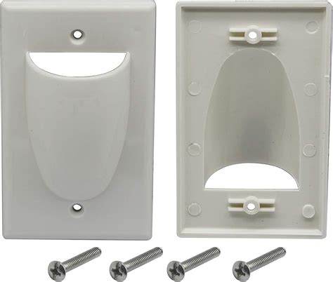 Zdycgtime Bulk Nose Faceplate Wall Plate For Cabling 1 Gang Cable Plate