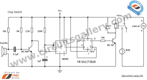Clap Switch Circuit Using Ne555 Timer Ic Next Electronics