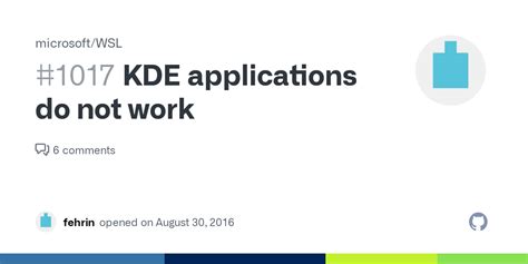 KDE Applications Do Not Work Issue 1017 Microsoft WSL GitHub