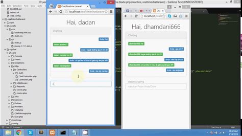 example realtime chat with laravel 5 2 youtube