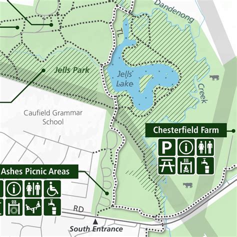 Dandenong Valley Parklands Visitor Guide Map By Parks Victoria Avenza