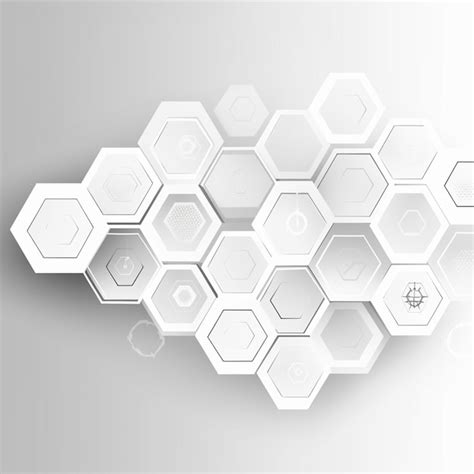 Premium Photo White Clean Hexagonal Medical Concept