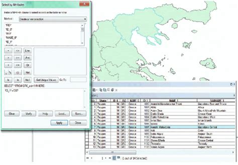 14 example of a query presenting specific spatial attributes of a data