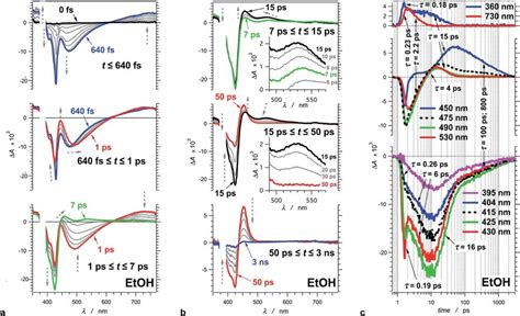 Transient Absorption Of Thia 10 Mm In Ethanol A Chirp Corrected Download Scientific