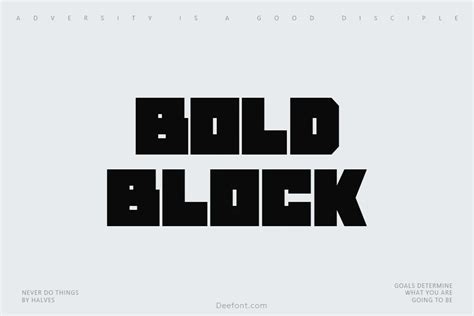 Bold Block Font Free Download And Preview Deefont