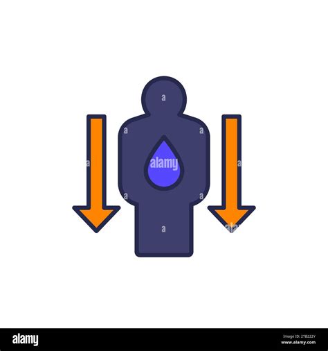 Dehydration Or Low Body Water Icon Vector Stock Vector Image And Art Alamy
